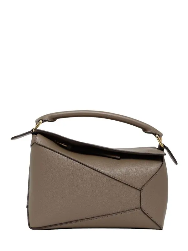 Loewe Puzzle Edge Small Leather Handbag - Grey