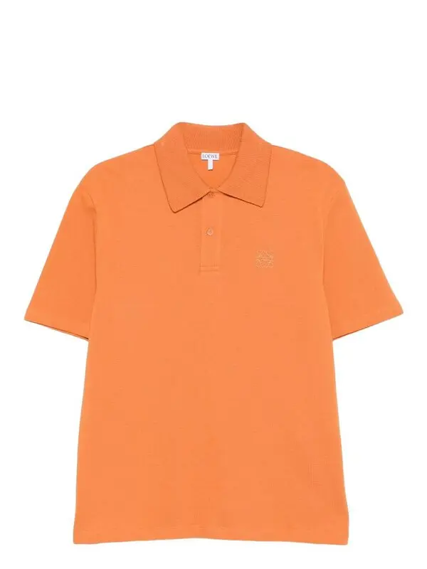 Loewe Anagram Cotton Polo Shirt - Orange