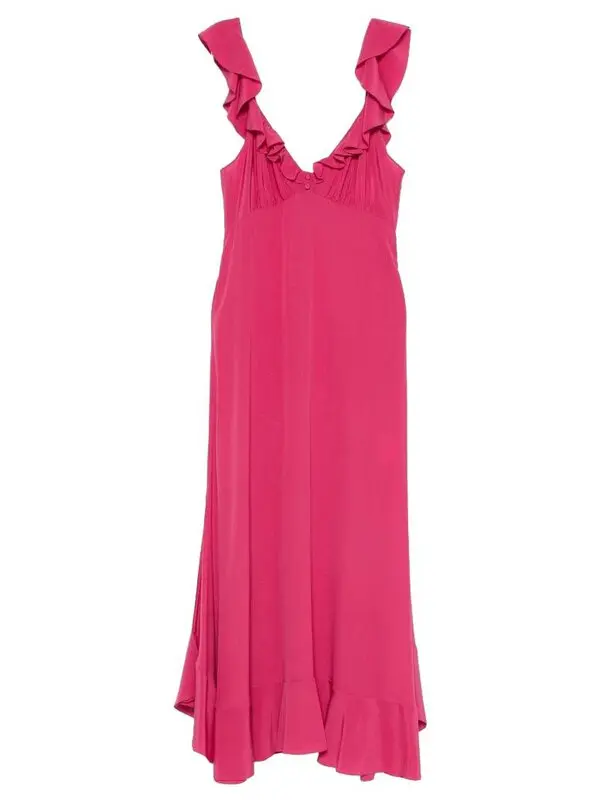 Chloé Silk Long Dress - Pink