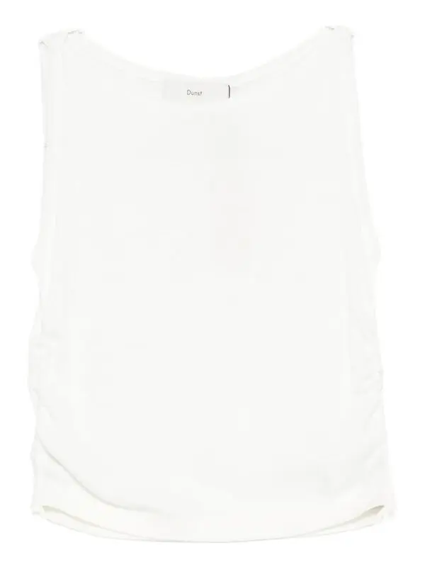 DUNST Sleeveless Round Neck Top - White