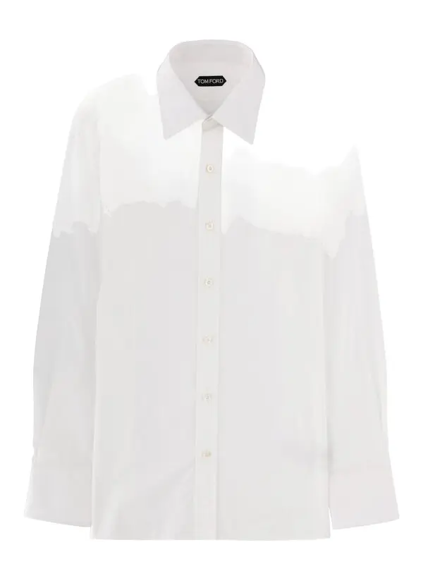 TOM FORD Shirt With Classic Collar - White
