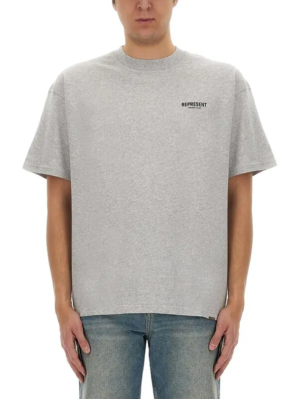 REPRESENT T-shirt With Logo - Grey