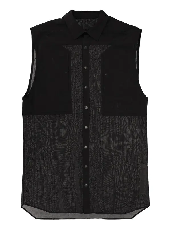 Rick Owens Sleeveless Shirt - Black