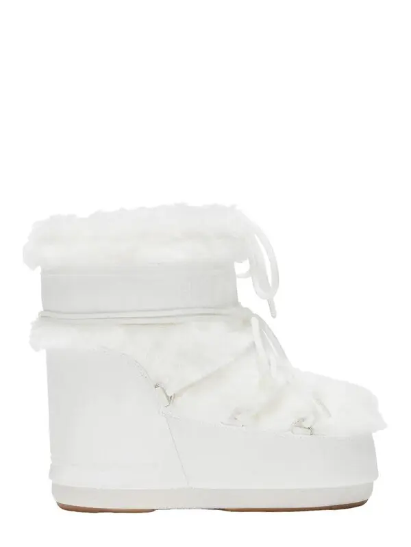 Moon Boot Icon Low Faux Fur Boots - White