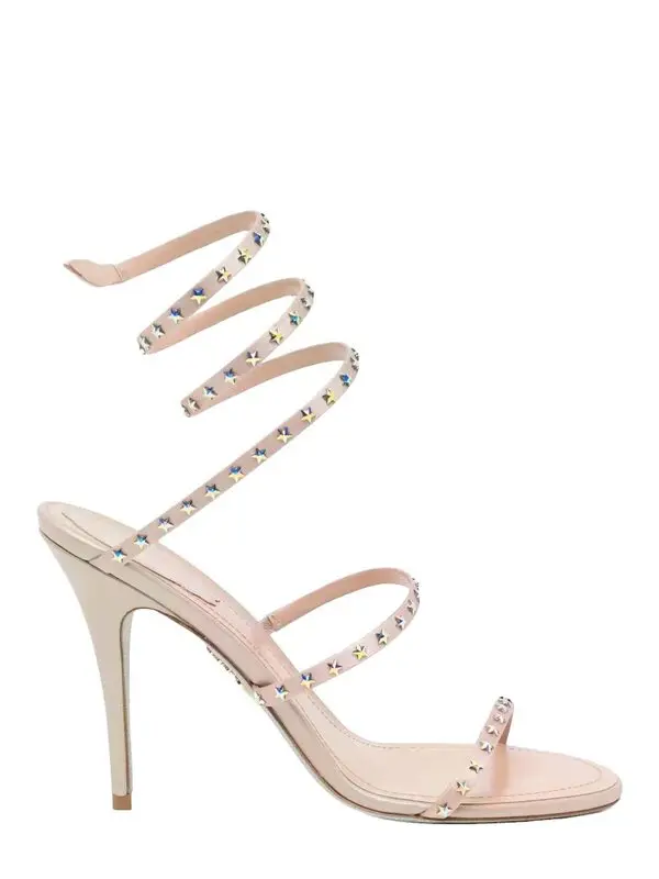 Rene Caovilla 100mm Cleo Embellished Sandals - Neutrals