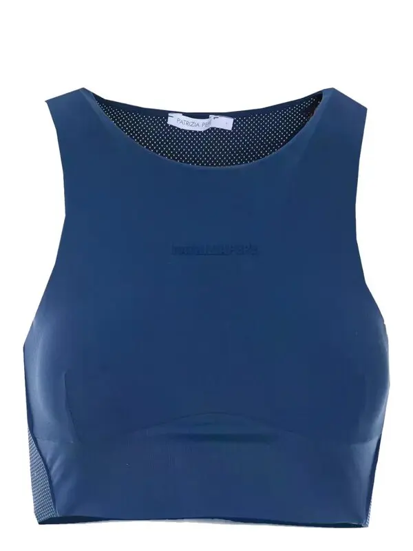 Patrizia Pepe Cropped Sleeveless Top - Blue