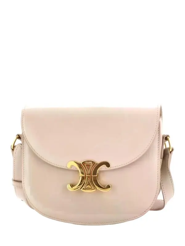 Celine Triomphe Besace Clea Flap Shoulder Bag - Neutrals