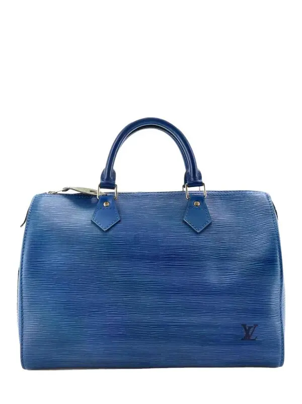 LOUIS VUITTON Speedy Handbag Epi Leather 30 - Blue