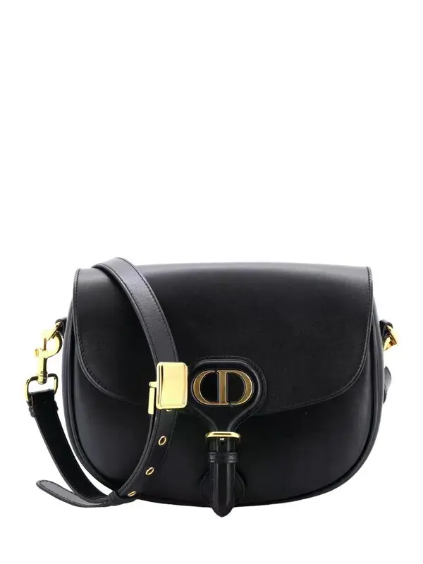 Dior Bobby Flap Bag Leather Medium - Black