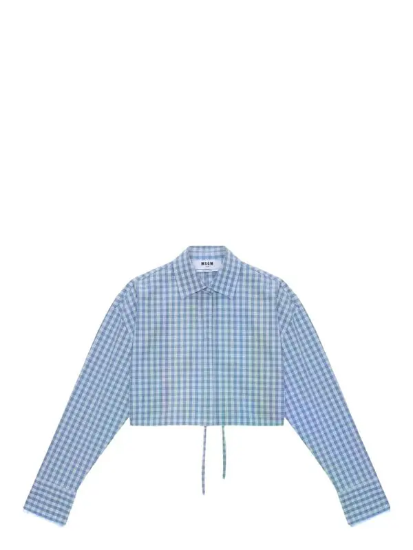 MSGM Tie-fastening Shirt - Blue