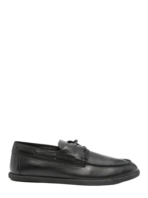 THE ROW Novus Boat Shoes - Black