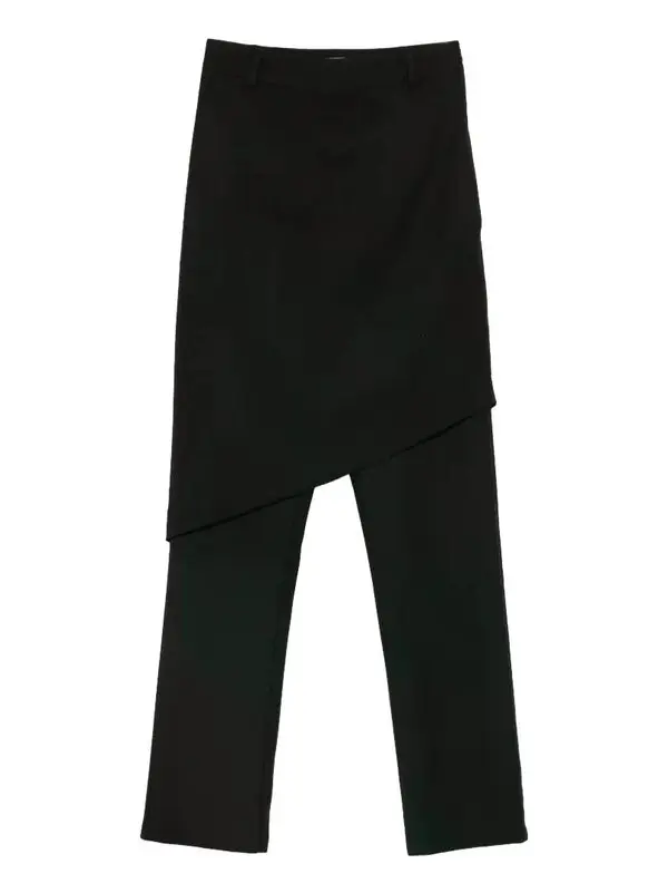 PNK Asymmetric Detail Trousers - Black