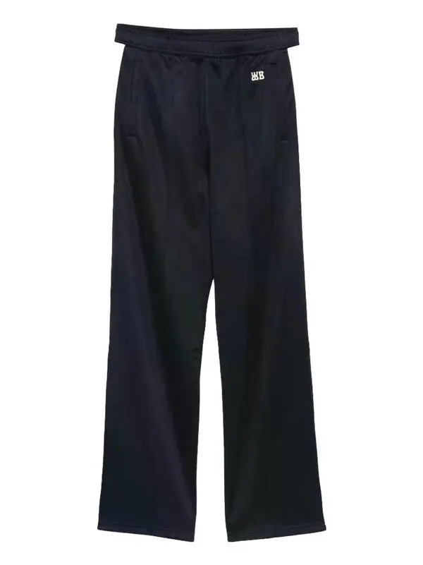 WALES BONNER Logo-embroidered Striped Track Pants - Blue