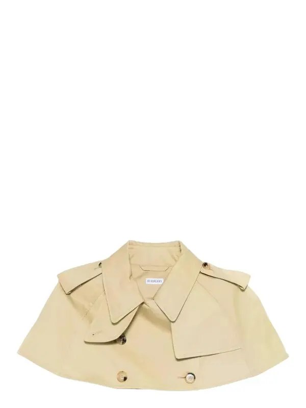 Burberry Buttoned Cropped Jacket - Neutrals