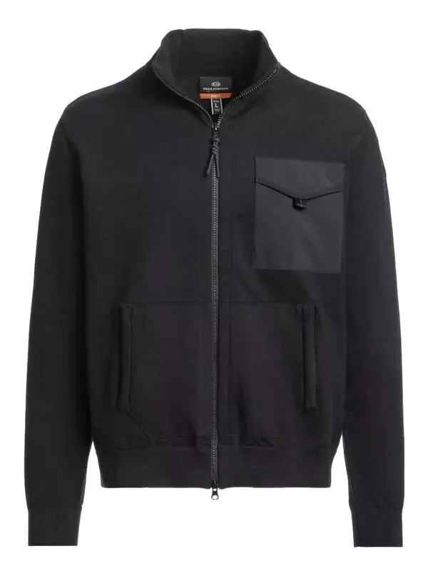 PARAJUMPERS Zip-up Shetland Cardigan - Black