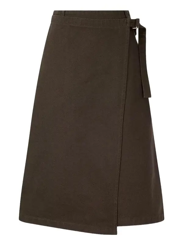 STUDIO TOMBOY Belted Wrap Skirt - Brown