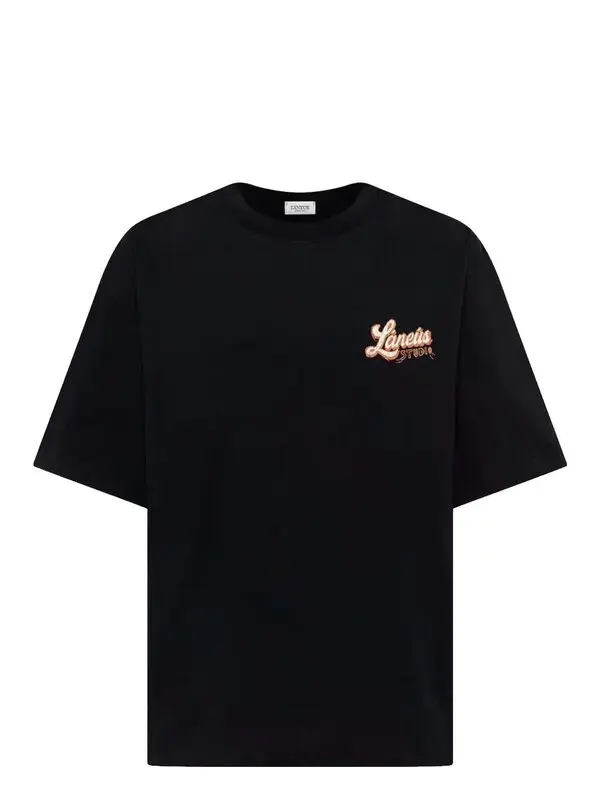 LANEUS Graphic-print T-shirt - Black
