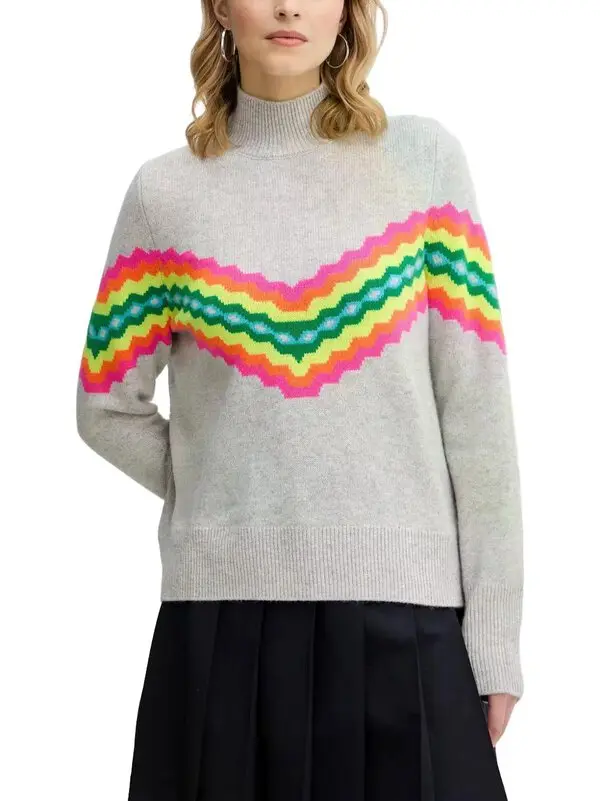 From Future Chevron-detail Knit Sweater - Grey