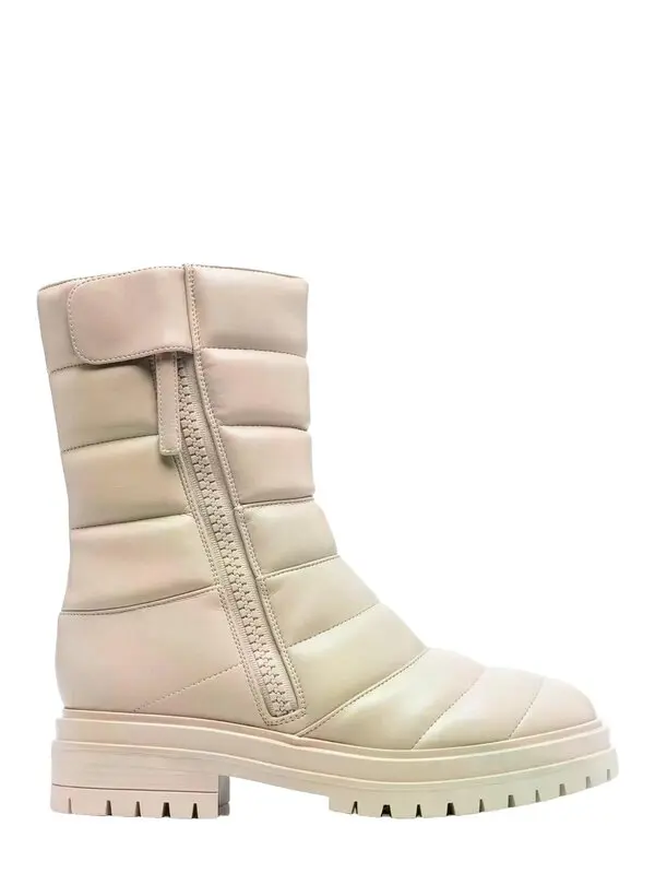 GIANVITO ROSSI Eiko Padded Combat Boots - Neutrals