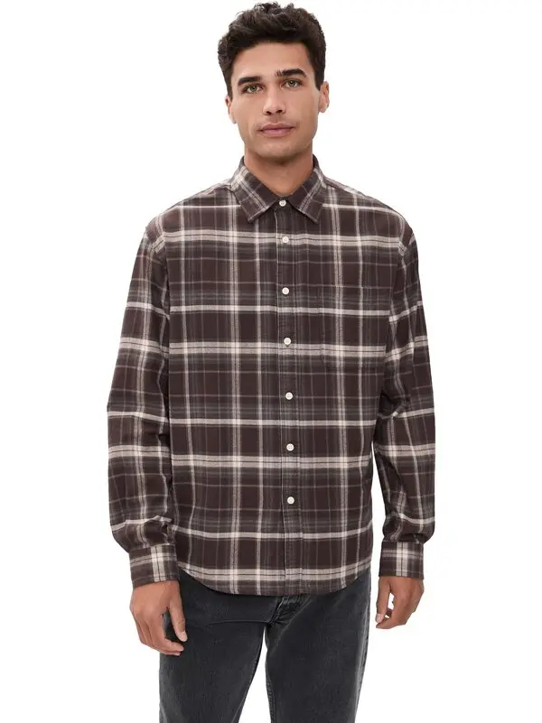 Nn07 Deon Plaid Shirt - Dusky Port