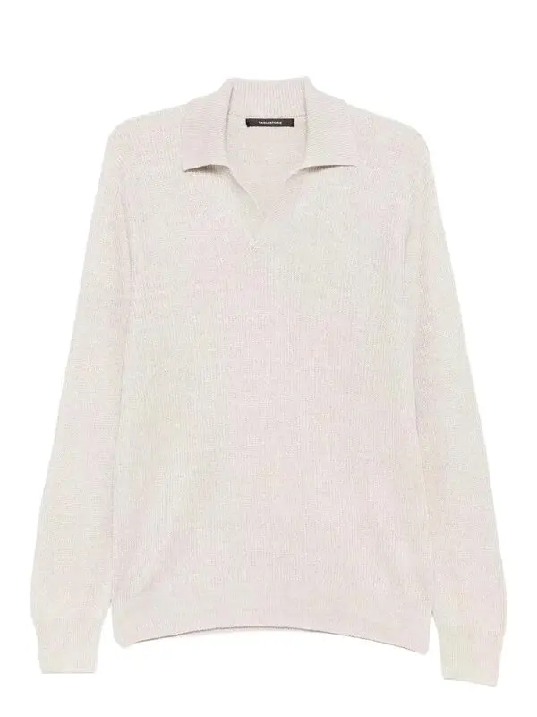Tagliatore Long-sleeves Polo Shirt - Neutrals