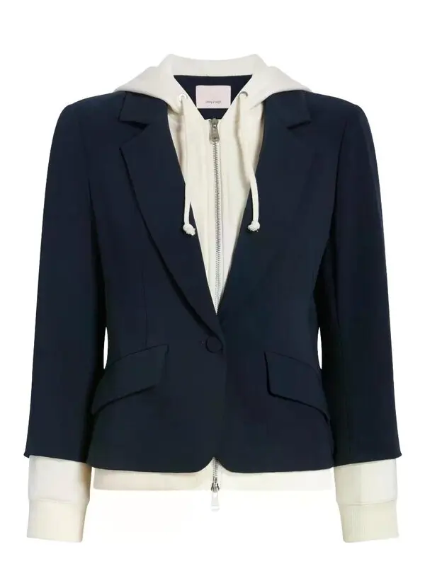 Cinq À Sept Zip-up Hooded Jacket - Blue