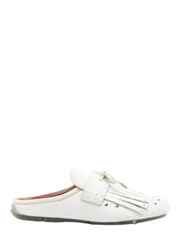 WALES BONNER Montego Calf-hair Mules - Neutrals