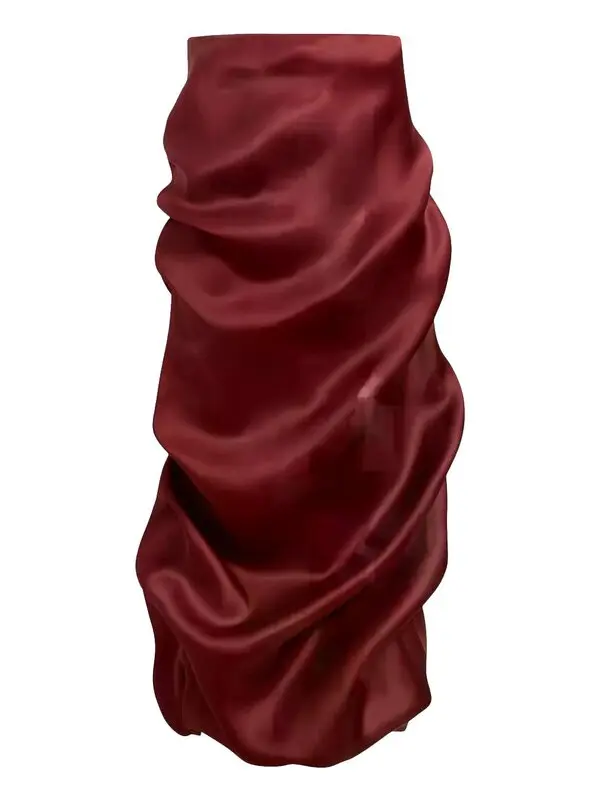 Khaite Olula Draped Skirt - Red