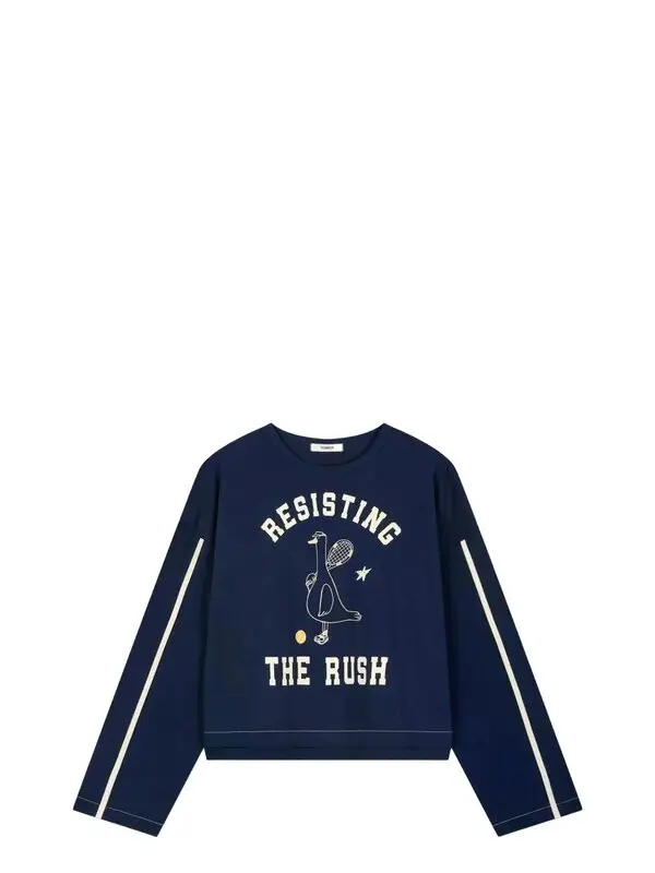STUDIO TOMBOY Graphic Print Sweatshirt - Blue