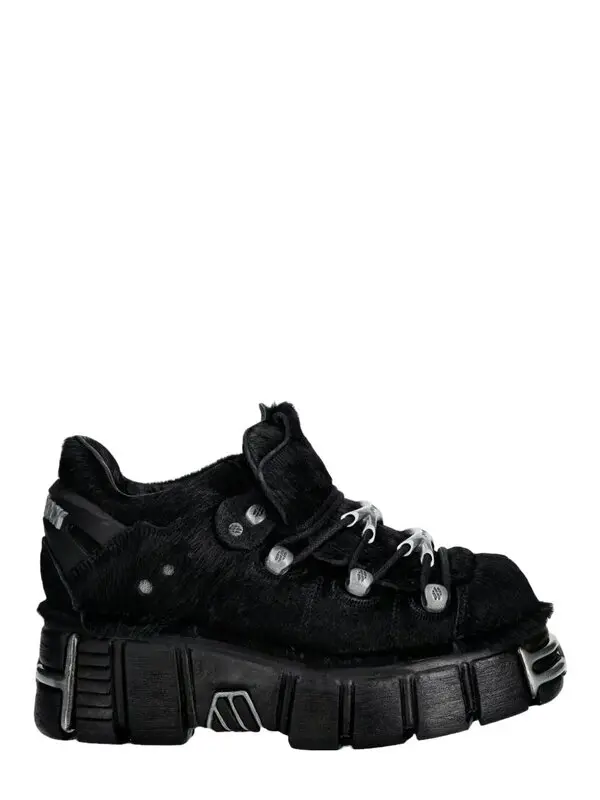 NEW ROCK Lace Up Sneakers - Black