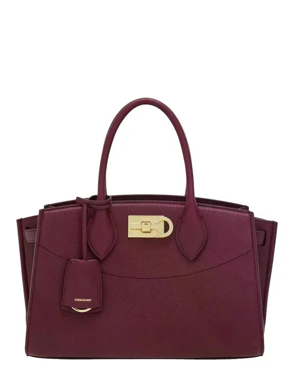 FERRAGAMO Studio Top Handle Bag - Red