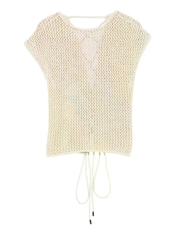 Alpha Studio Open-back Top - Neutrals