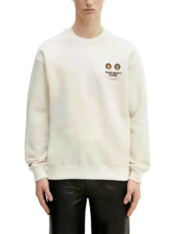 AAPE BY *A BATHING APE X Baby Milo Store Aapeunvs Crew Neck Sweatshirt - Neutrals