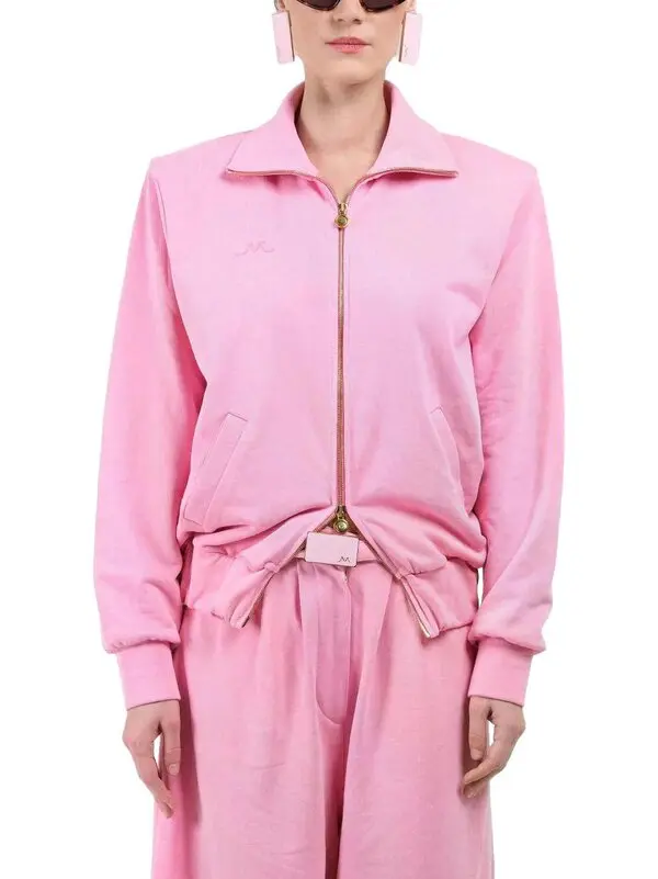 ROWEN ROSE Zip Straight Sweatshirt - Pink