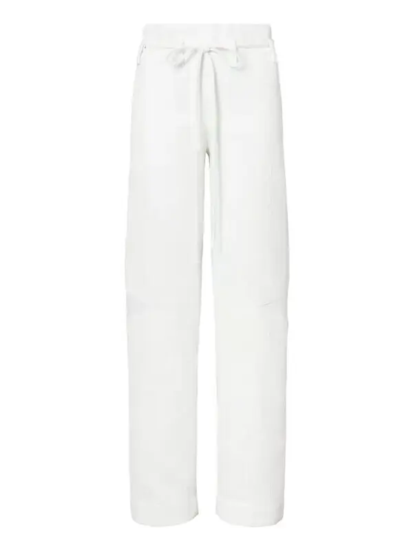 Tory Burch Cotton Jacquard Quilted Relaxed Fit Pant - Neutrals