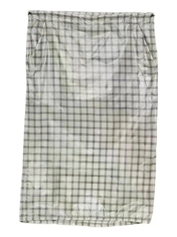 ROA Checked-print Midi Skirt - Grey