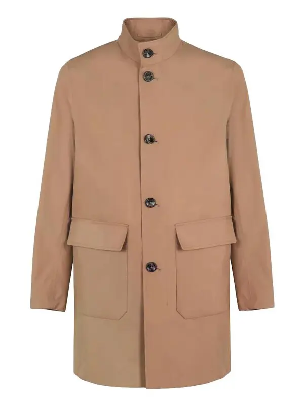 Herno Flap-pockets Button Jacket - Neutrals