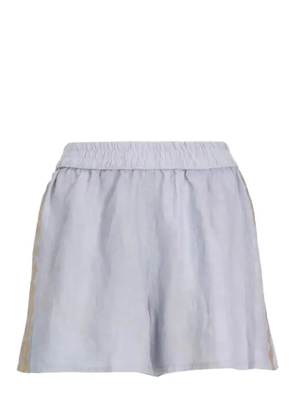 Greek Archaic Kori Feather Elasticated Waist Shorts - Neutrals
