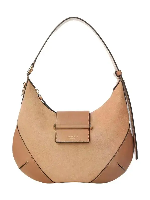 JIMMY CHOO Small Leather Hobo Shoulder Bag - Neutrals