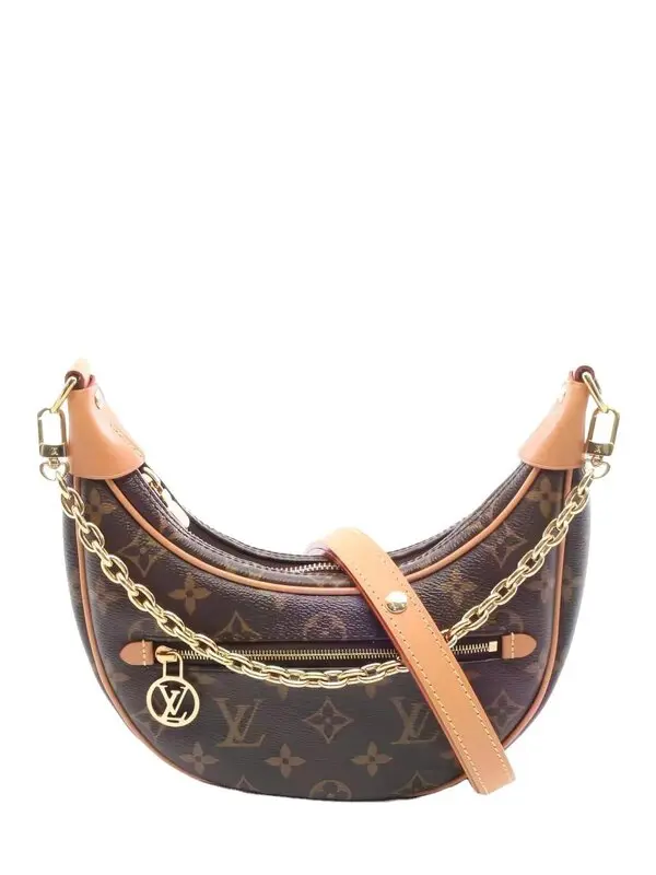 LOUIS VUITTON 2010s Loop Monogram Chain Shoulder Bag - Brown
