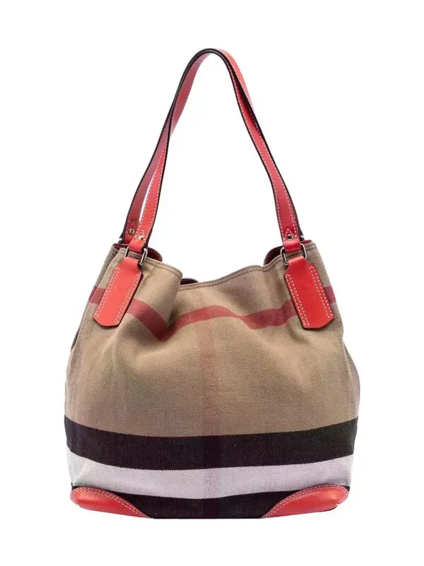 Burberry Mega Check Canvas Maidstone Tote Bag - Brown