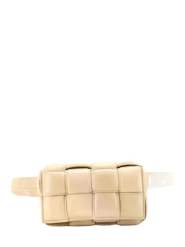 Bottega Veneta Cassette Padded Intrecciato Leather Belt Bag - Neutrals
