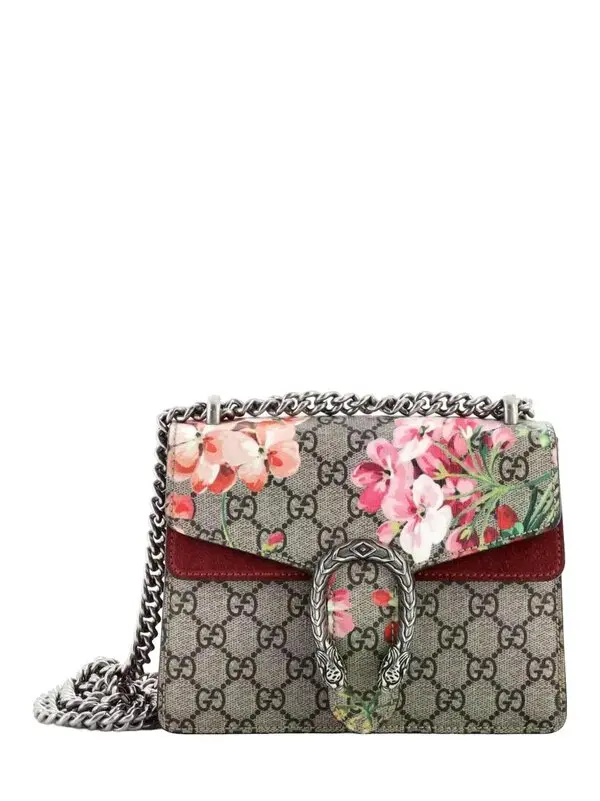 Gucci Dionysus Blooms Print Gg Coated Canvas Mini Shoulder Bag - Red