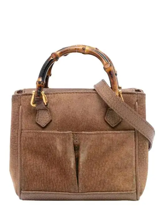Gucci 20th Century Mini Bamboo Satchel - Brown