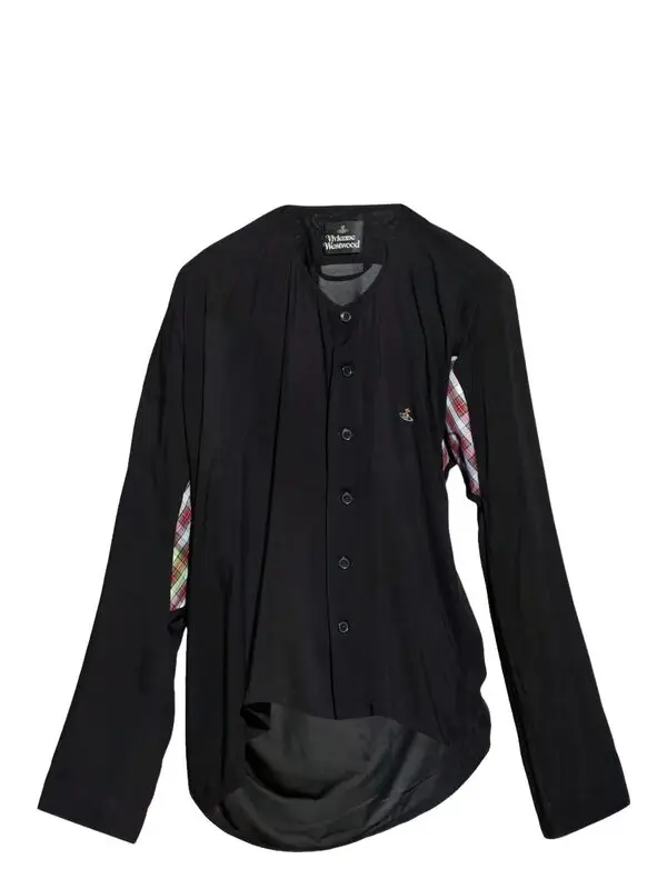 VIVIENNE WESTWOOD Drunken Grandad Button Down Tartan Shirt - Black