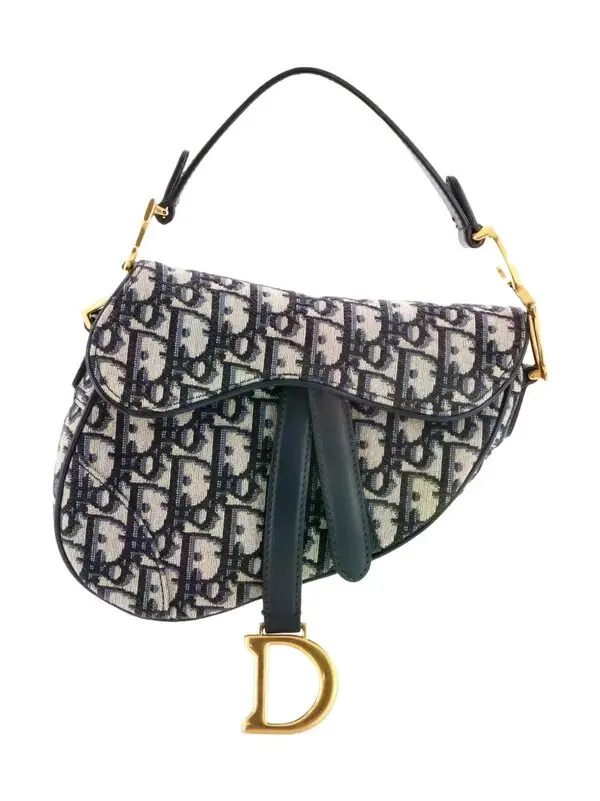 Dior Saddle Handbag Oblique Canvas Mini Shoulder Bag - Blue
