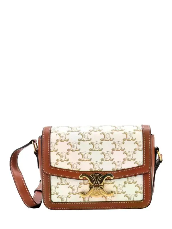 Celine Triomphe Coated Canvas Teen Shoulder Bag - Neutrals