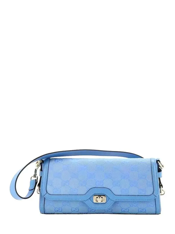 Gucci Luce Canvas Small Shoulder Bag - Blue