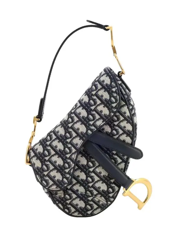 Dior Saddle Handbag Oblique Canvas Mini - Blue