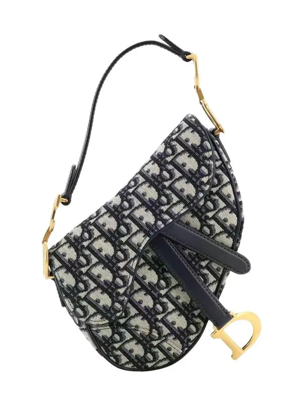 Dior Saddle Handbag Oblique Canvas Mini Shoulder Bag - Blue